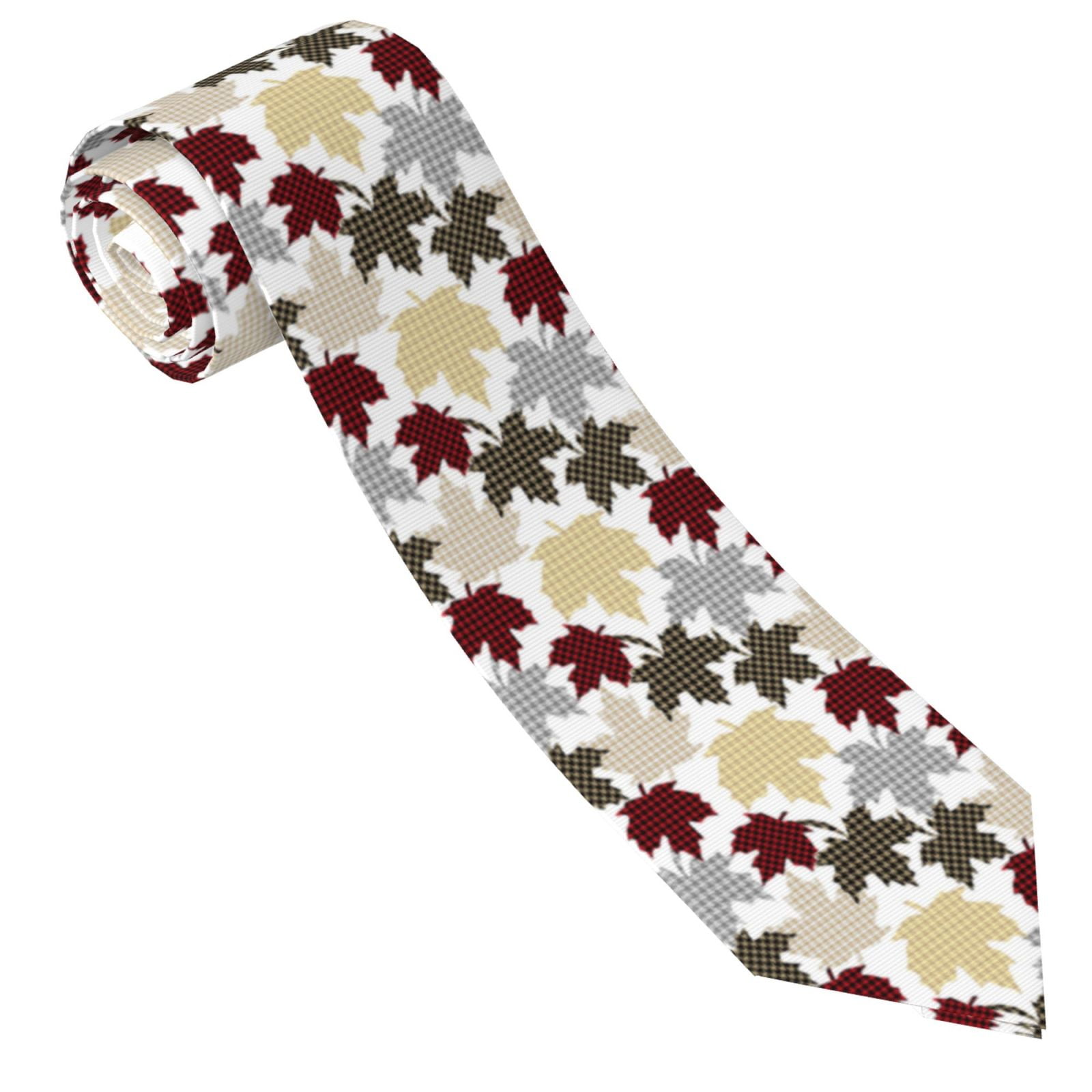 Adobk colorful Maple Print Tie For Men Necktie Neck Ties,Mens Ties ...