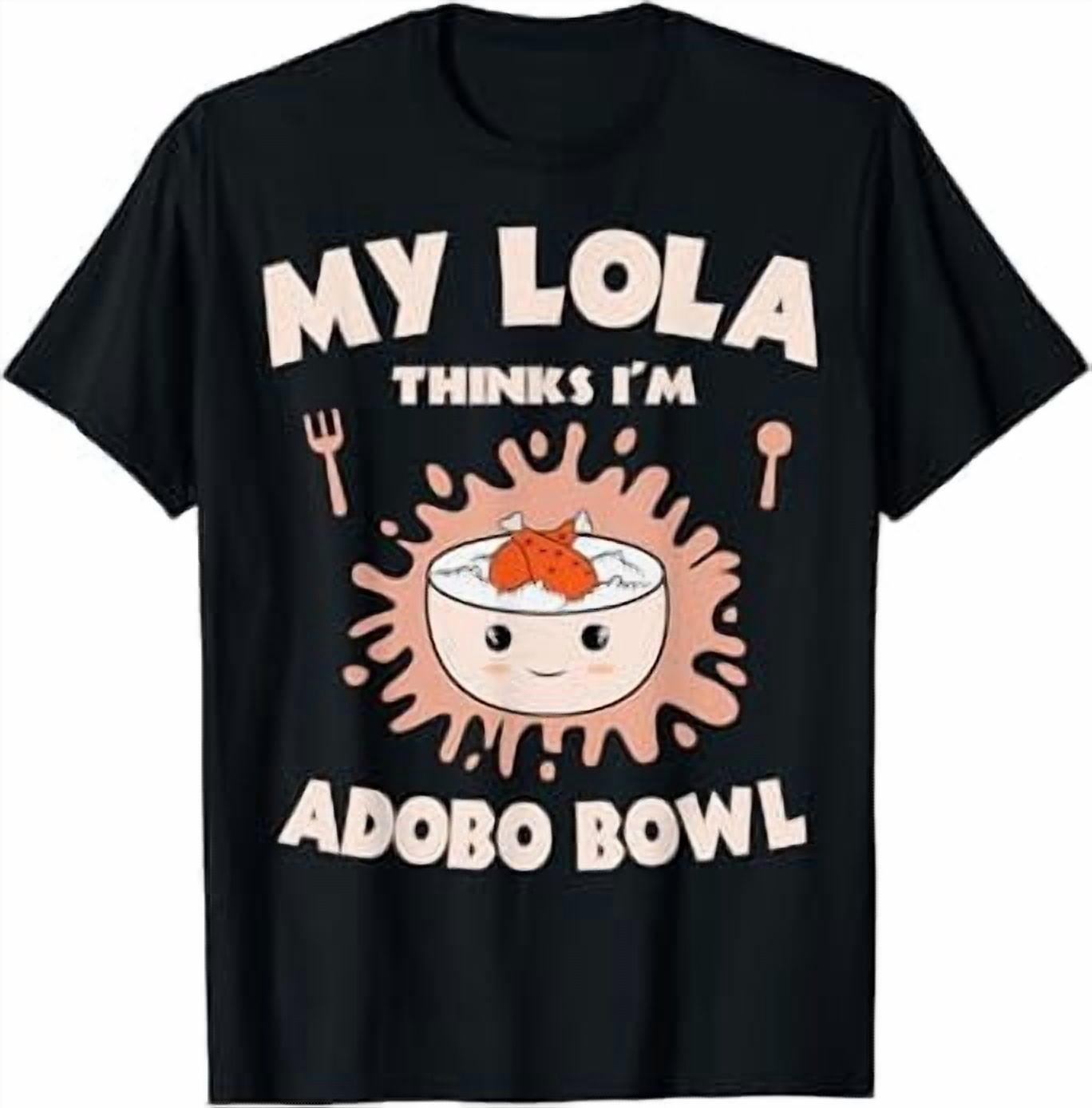 Adobo Bowl Chicken Lola Cuisine Philippine Flag Grandma T-Shirt ...