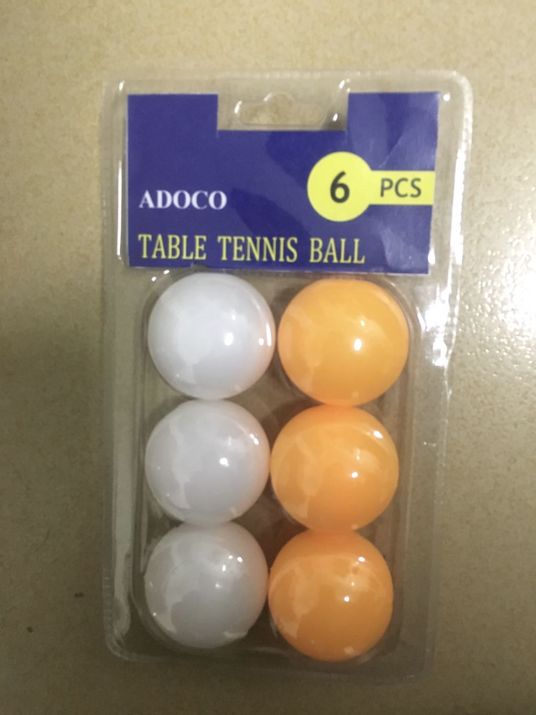 Adoco Athletic sports goods 6-piece set of table tennis balls for ...