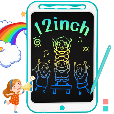 Discovery Kids Neon Glow Drawing Easel w/Color Markers, Built-in ...