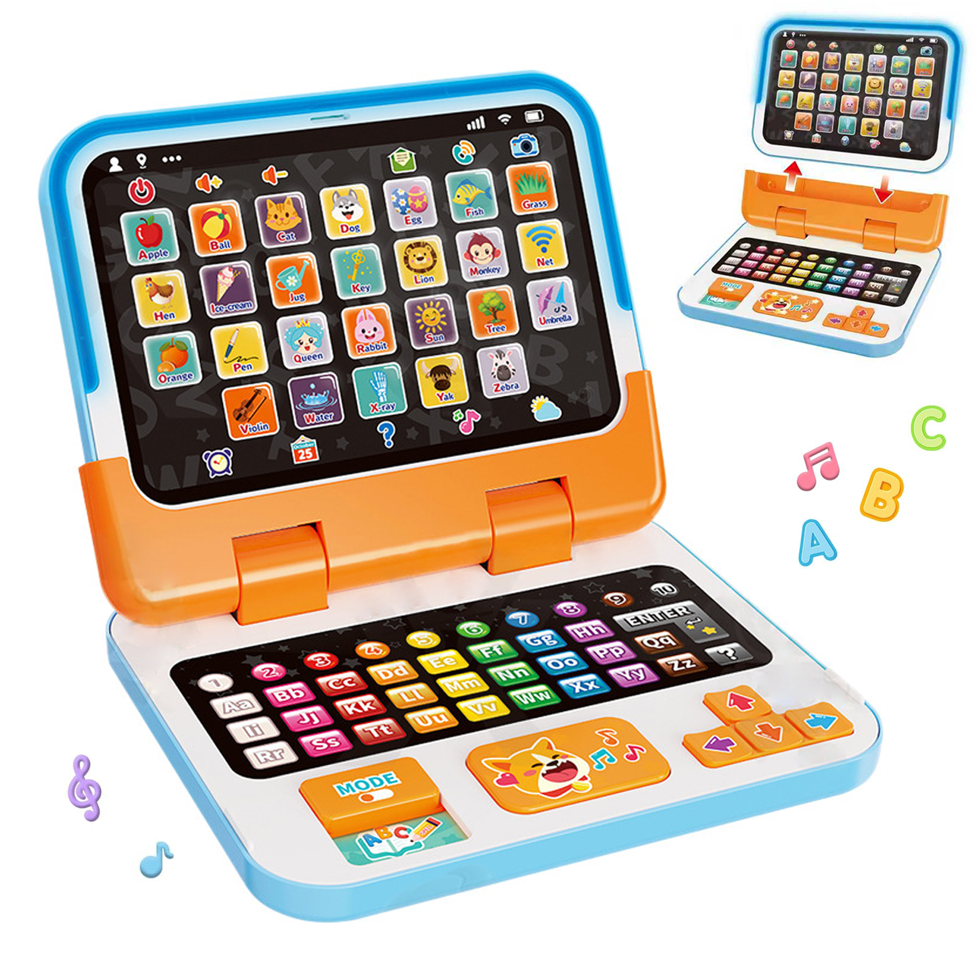 Adofi Learning Toys for Toddlers 1 3, Interactive Educational Laptop ...