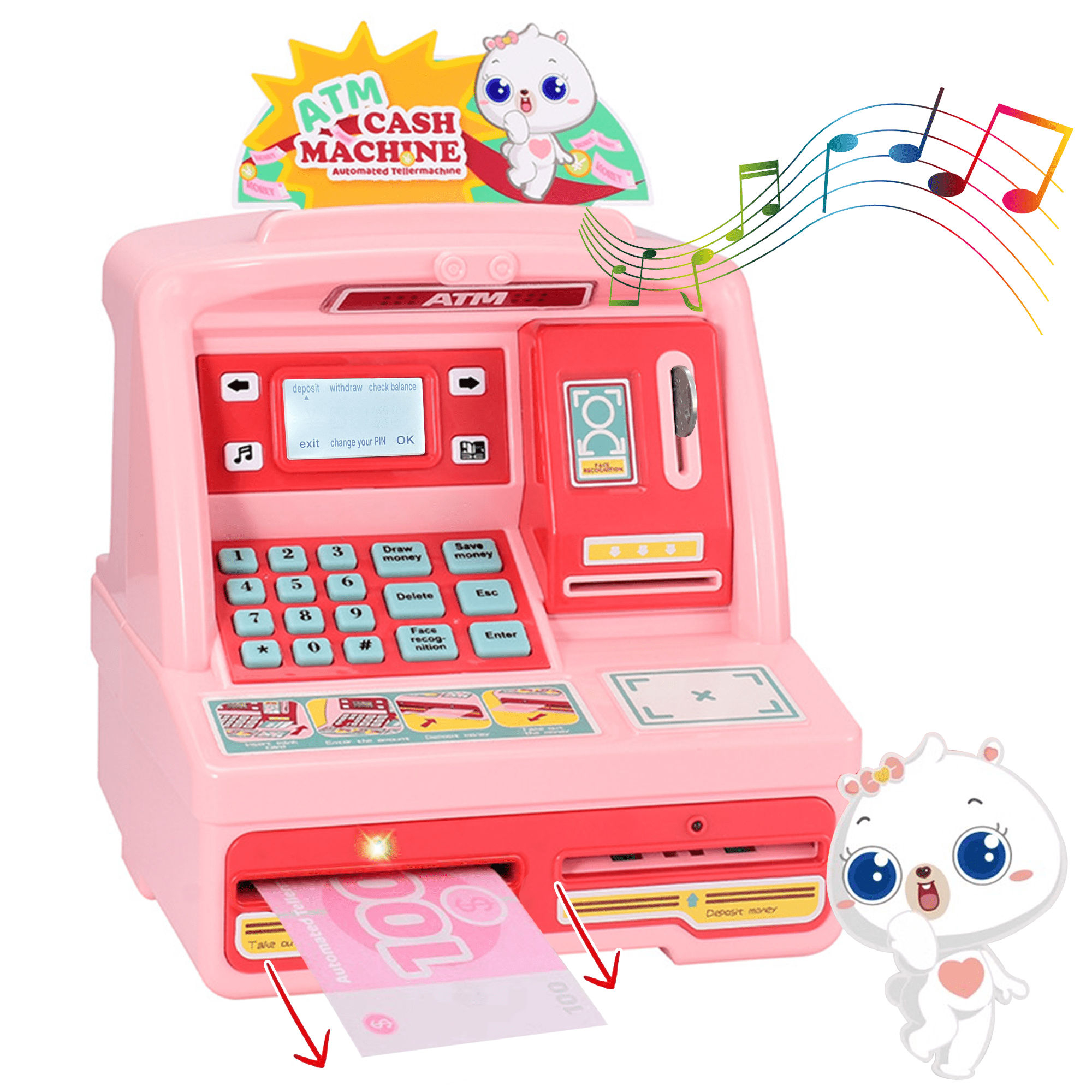 Adofi Piggy Bank Toys for 5 6 7 8 9 10 Year Old Girl Gifts, Money ...