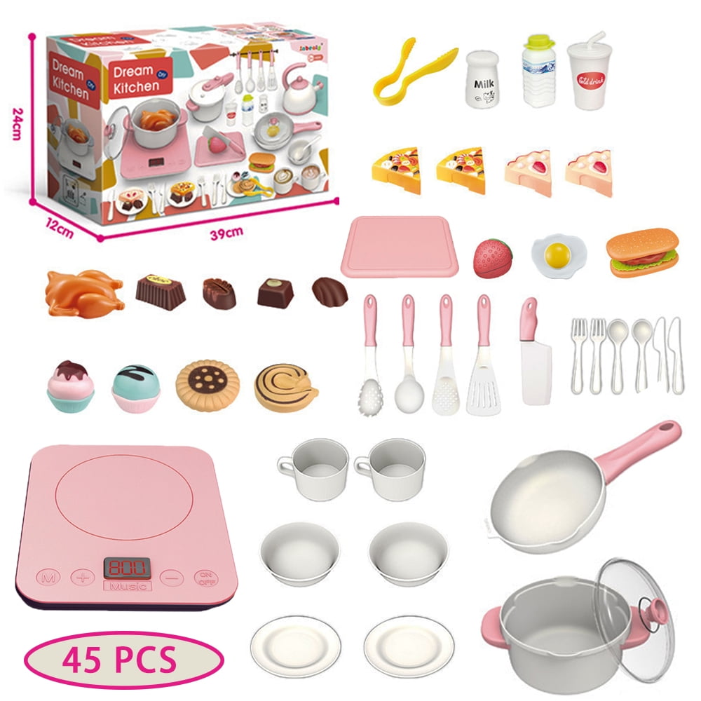 Adofi Play Kitchen Accessories, Kids Kitchen Playset, Toddler Pretend ...
