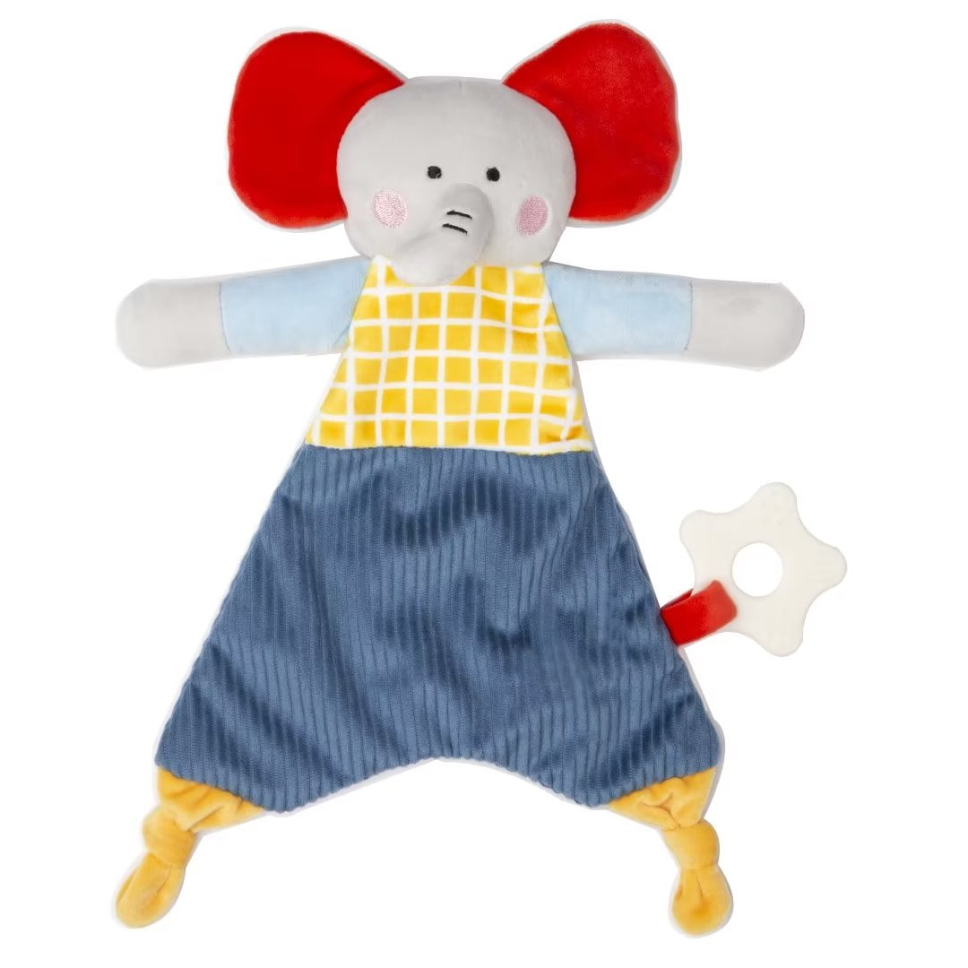 Adofi Plush Teether Teething Blankie,Elephant- Soothes Sore Gums,Ages ...