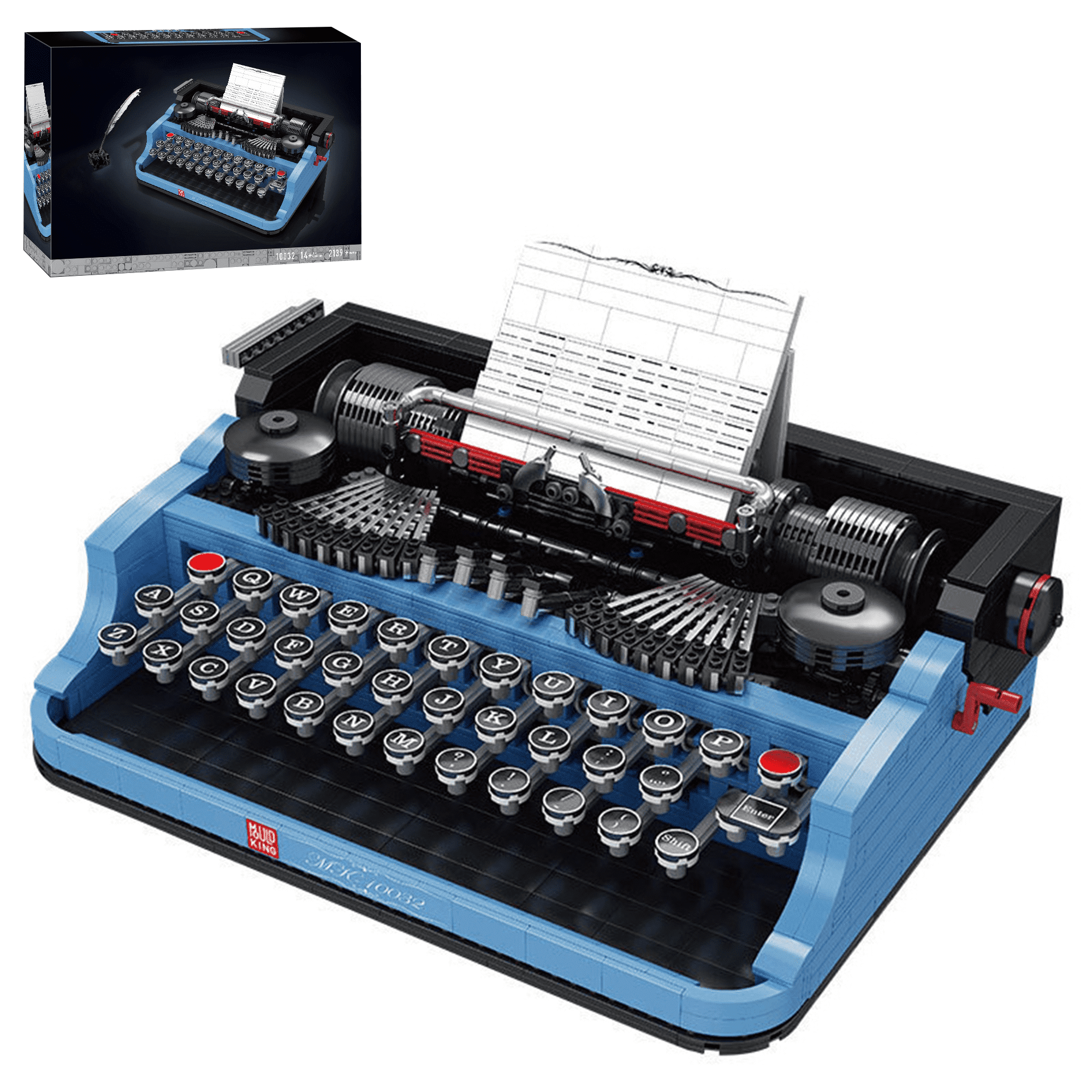 Adofi Retro Typewriter Building Set, Ideas Typewriter Building Block ...