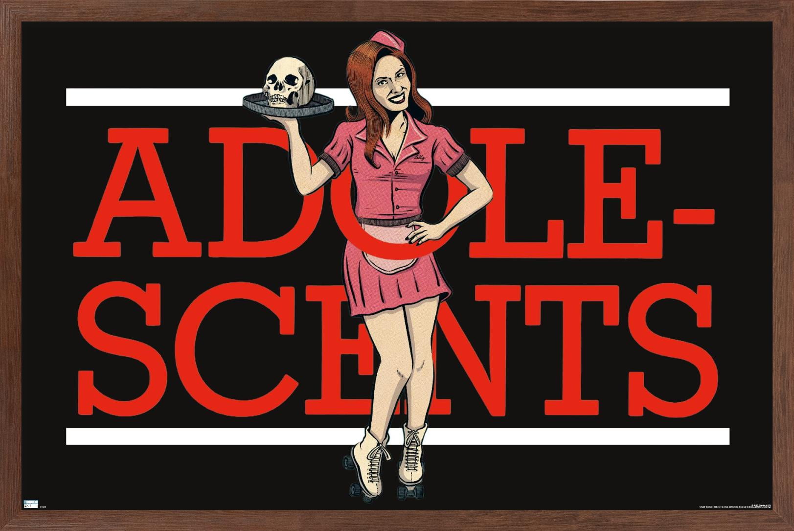 Adolescents - Logo Wall Poster, 22.375" x 34", Framed - Walmart.com