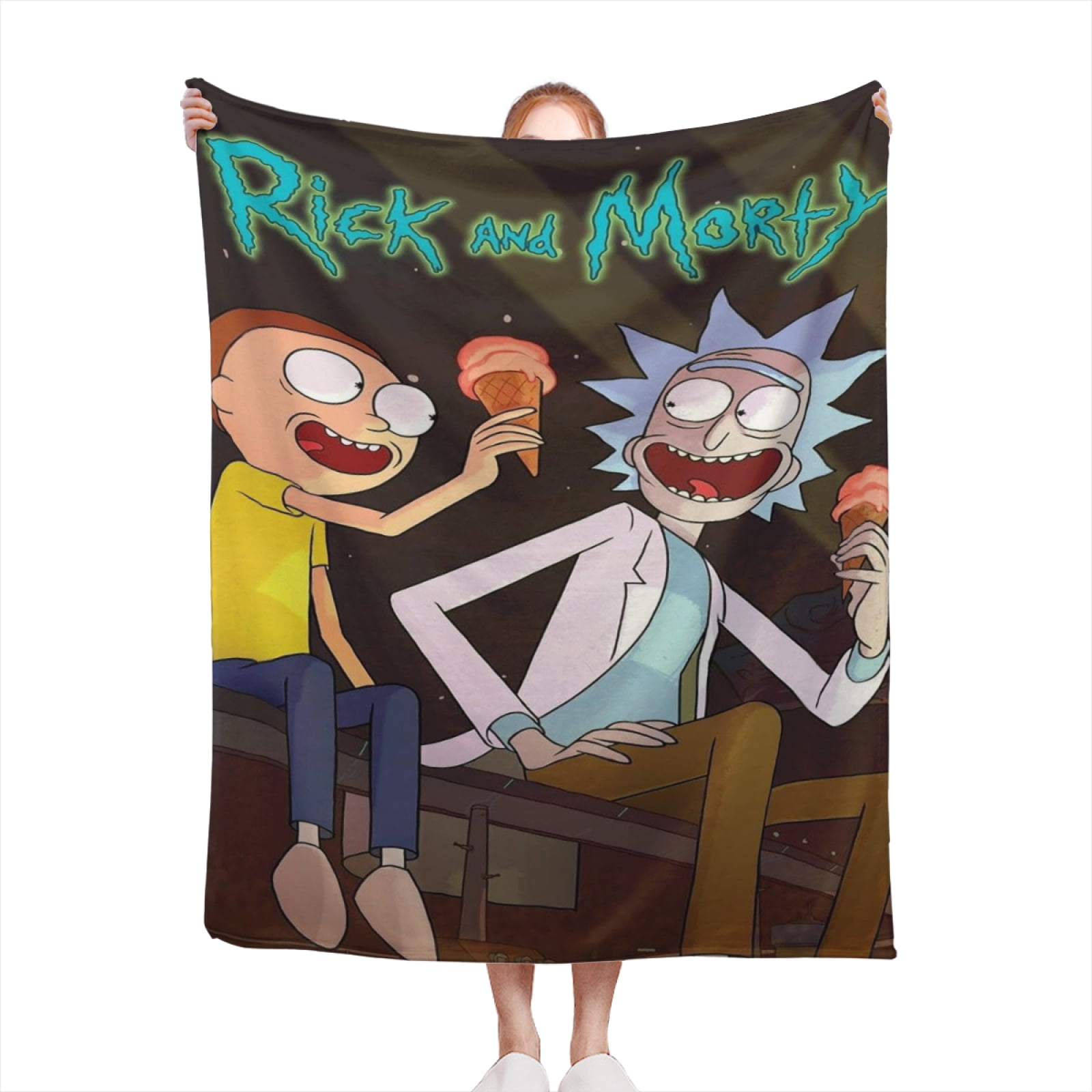 Adolescents Plush Throw Rick and Morty Blanket – Soft & Comfy Throw for ...