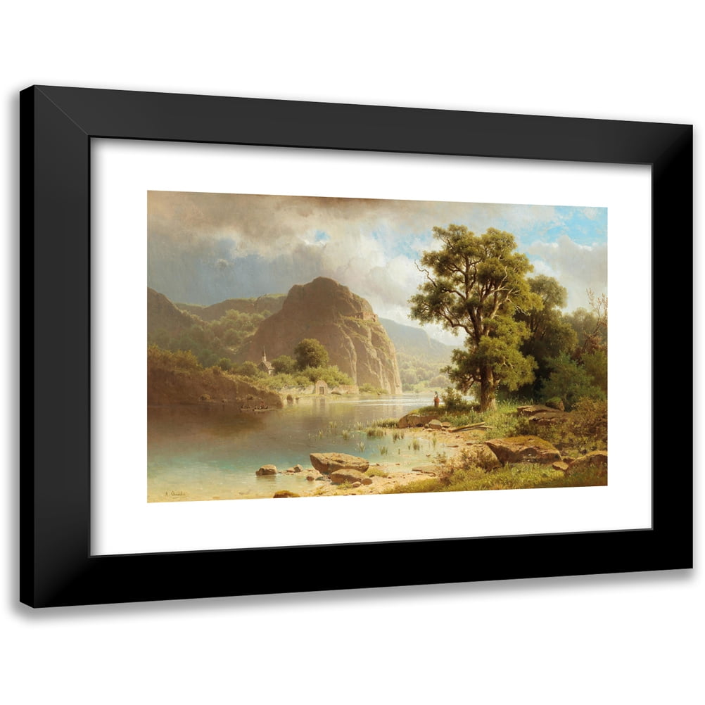 Adolf Chwala 14x11 Black Modern Framed Museum Art Print Titled - A Lake ...