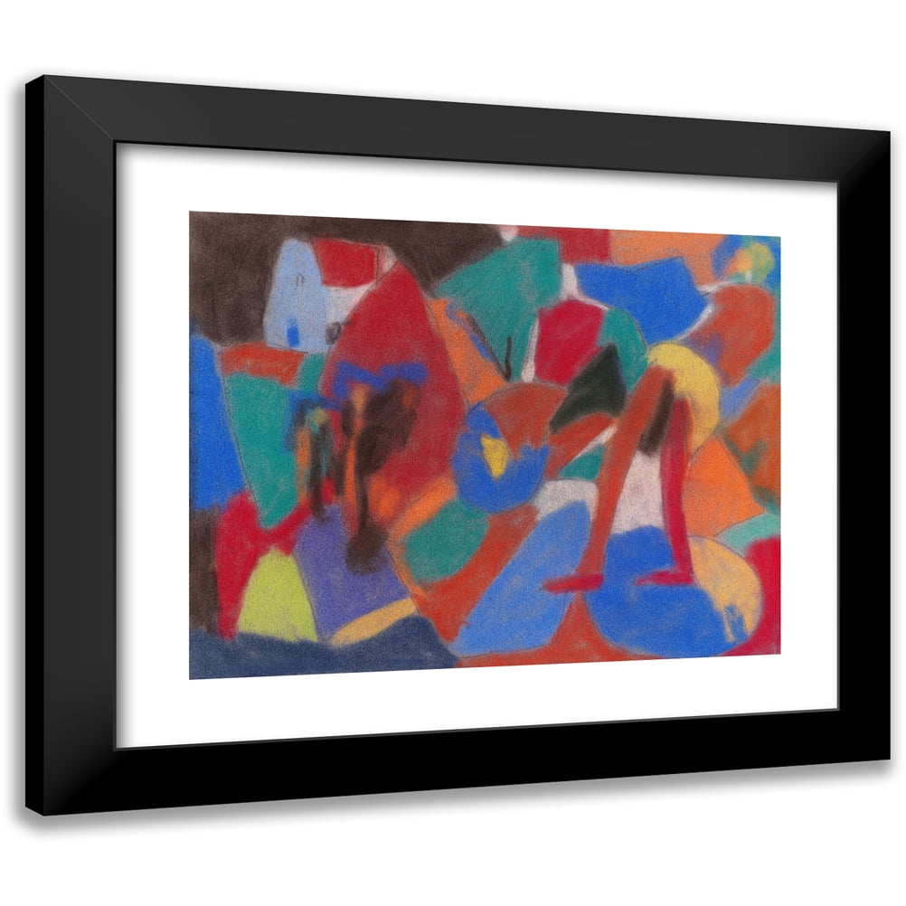 Adolf Hölzel 24x20 Black Modern Framed Museum Art Print Titled - Figure ...