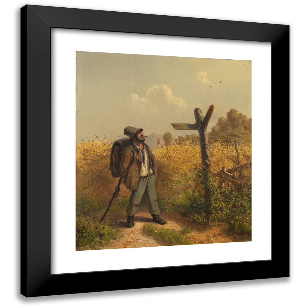 Adolf Heinrich Lier 15x17 Black Modern Framed Museum Art Print Titled ...