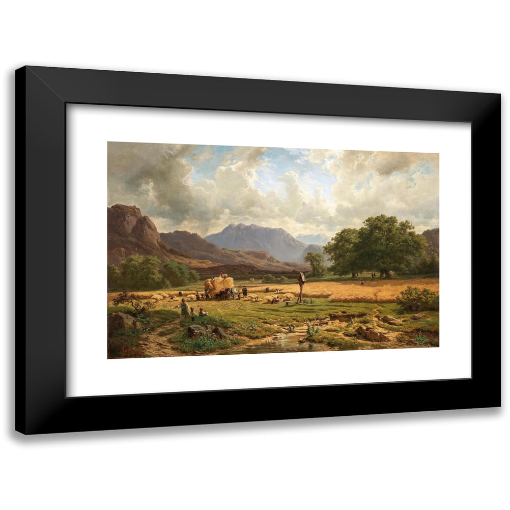 Adolf Heinrich Lier 24x17 Black Modern Framed Museum Art Print Titled ...