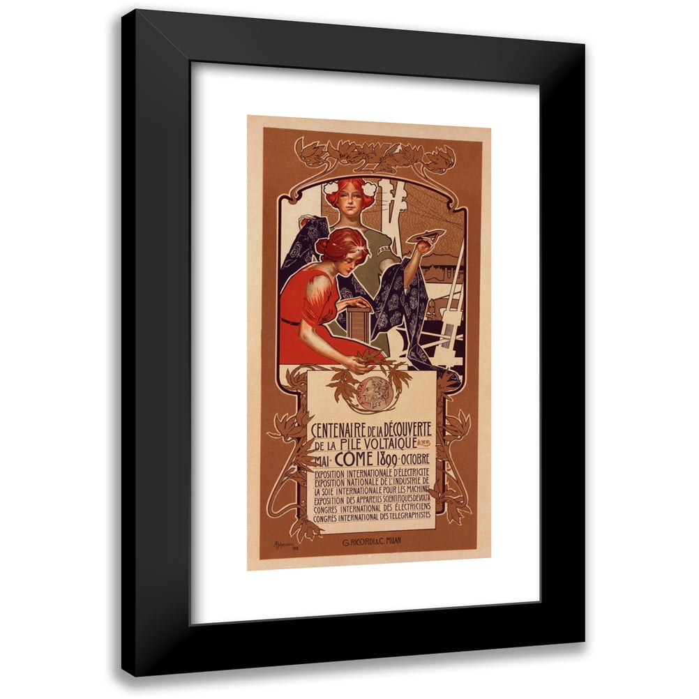 Adolf Hohenstein 11x18 Black Modern Framed Museum Art Print Titled ...