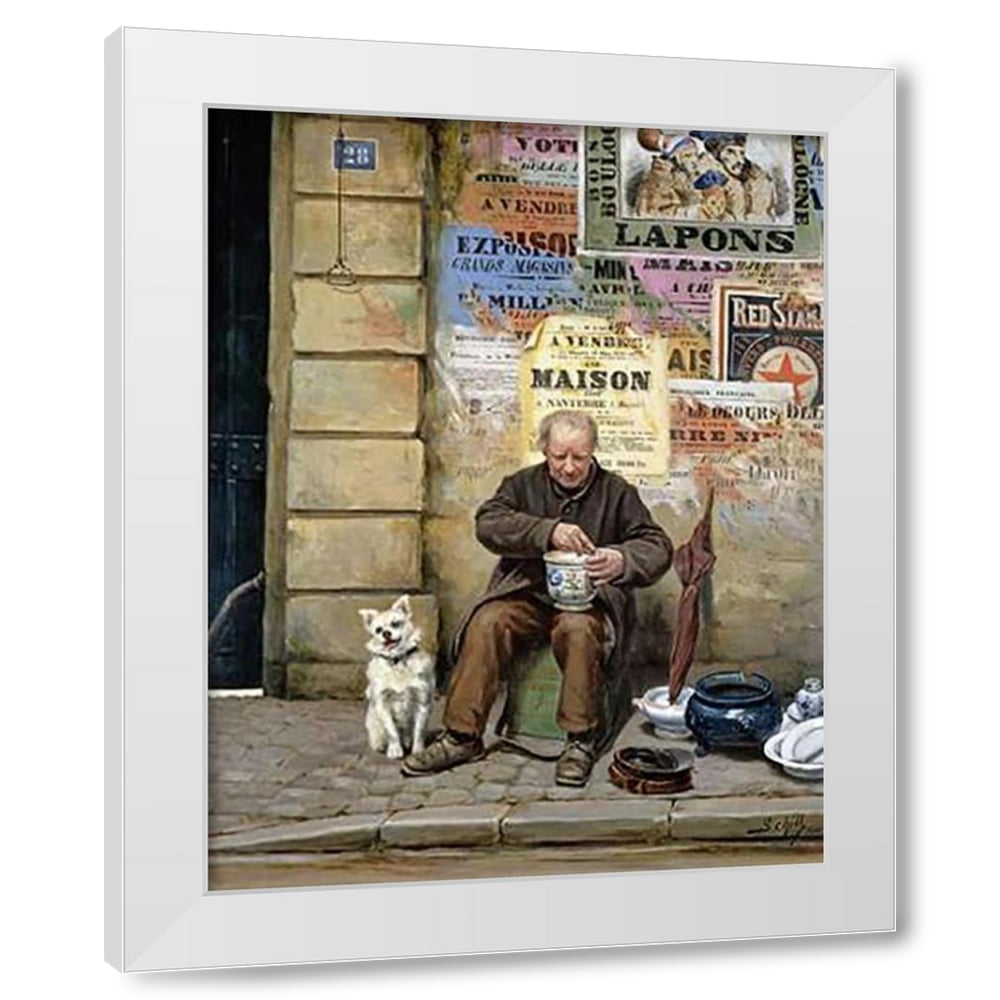 Adolf Schill 4x14 White Modern Wood Framed Wall Art Titled - The ...