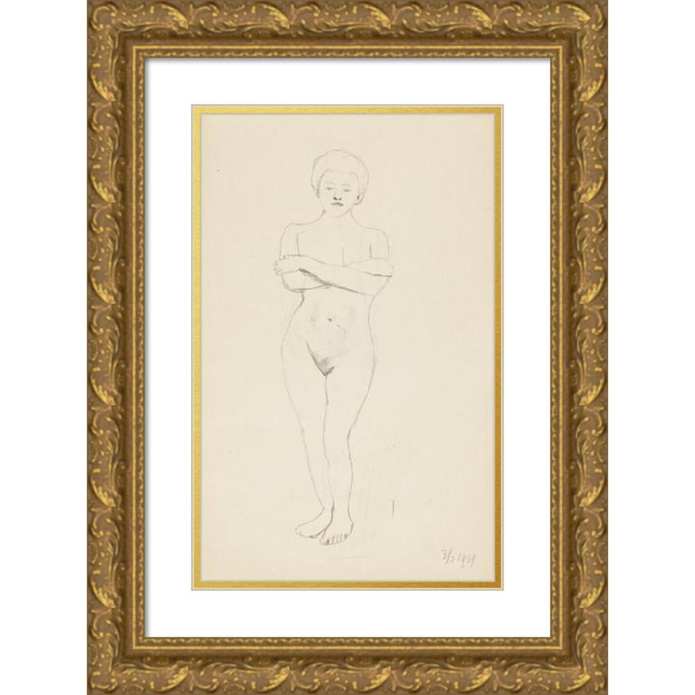 Adolf Sternschuss 13x18 Gold Ornate Wood Frame and Double Matted Museum ...
