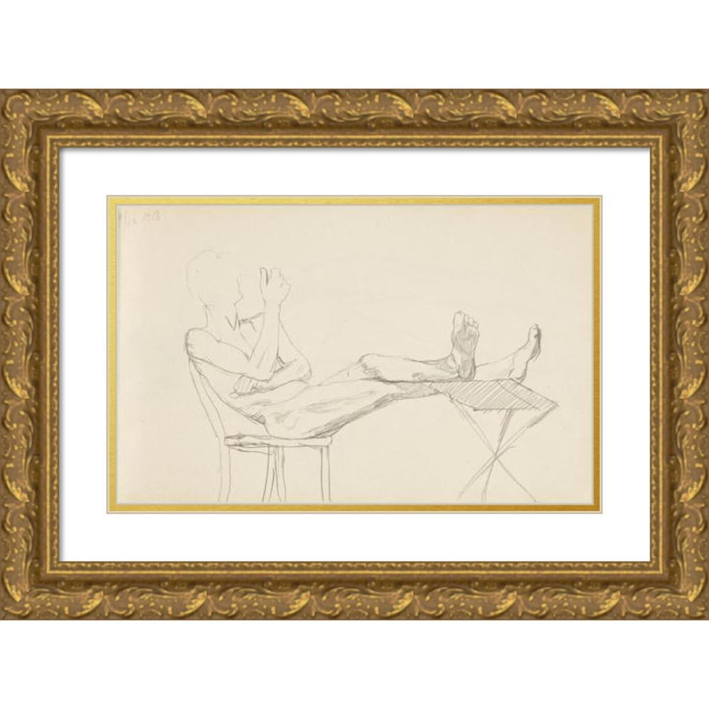 Adolf Sternschuss 18x13 Gold Ornate Wood Frame and Double Matted Museum ...