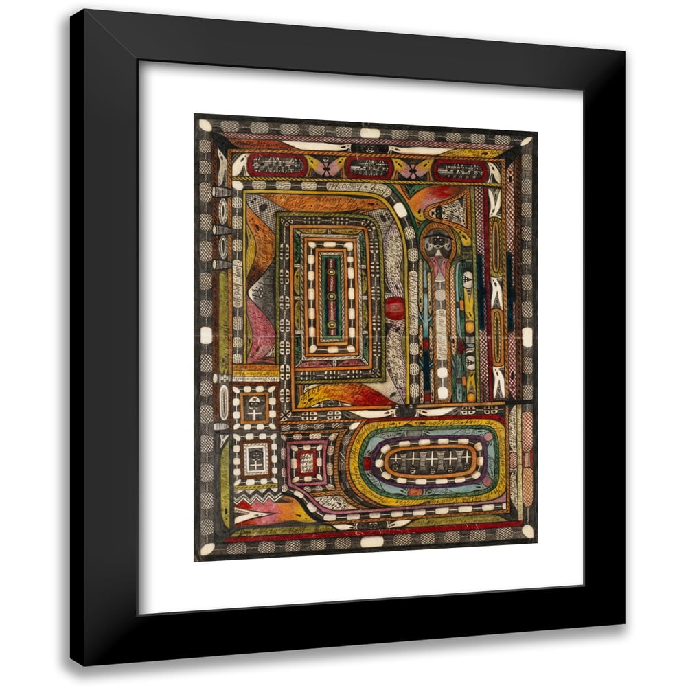 Adolf Wölfli 12x14 Black Modern Framed Museum Art Print Titled - Hasli ...