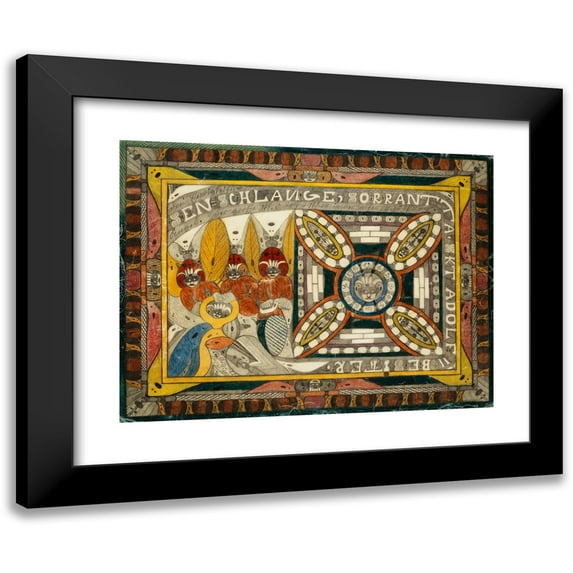 Adolf Wölfli 24x19 Black Modern Framed Museum Art Print Titled - Giant ...