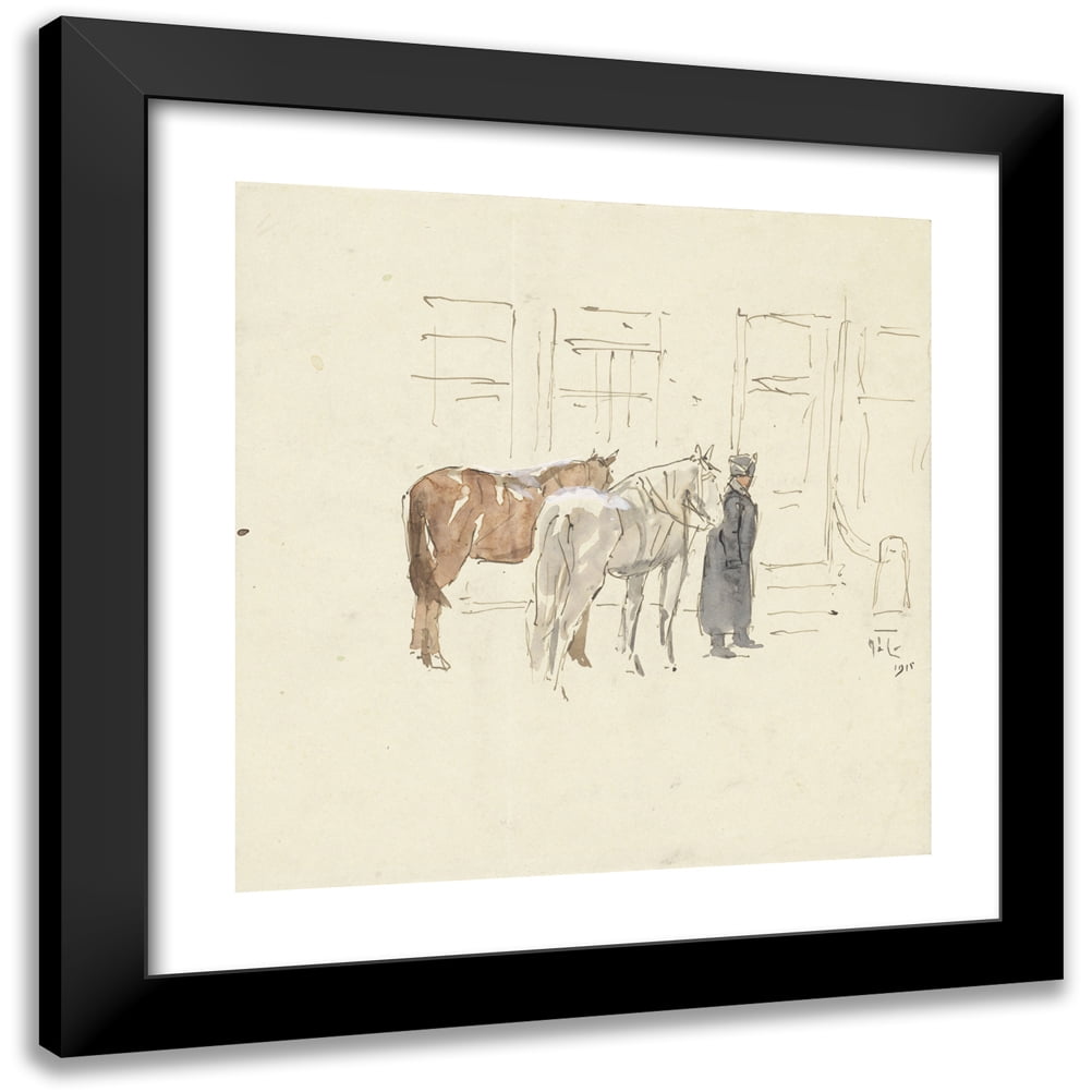 Adolf le Comte 15x15 Black Modern Framed Museum Art Print Titled - Man ...