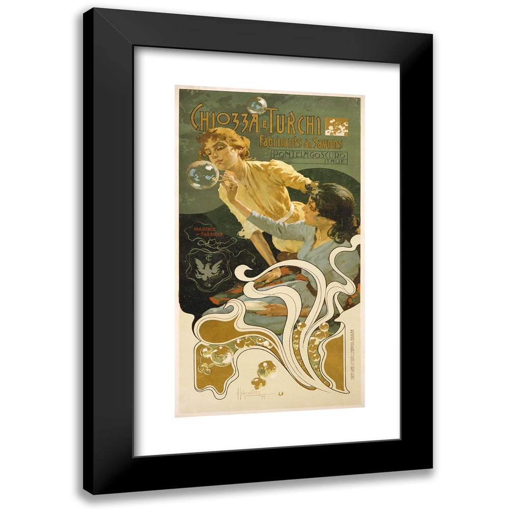 Adolfo Hohenstein 10x14 Black Modern Framed Museum Art Print Titled ...