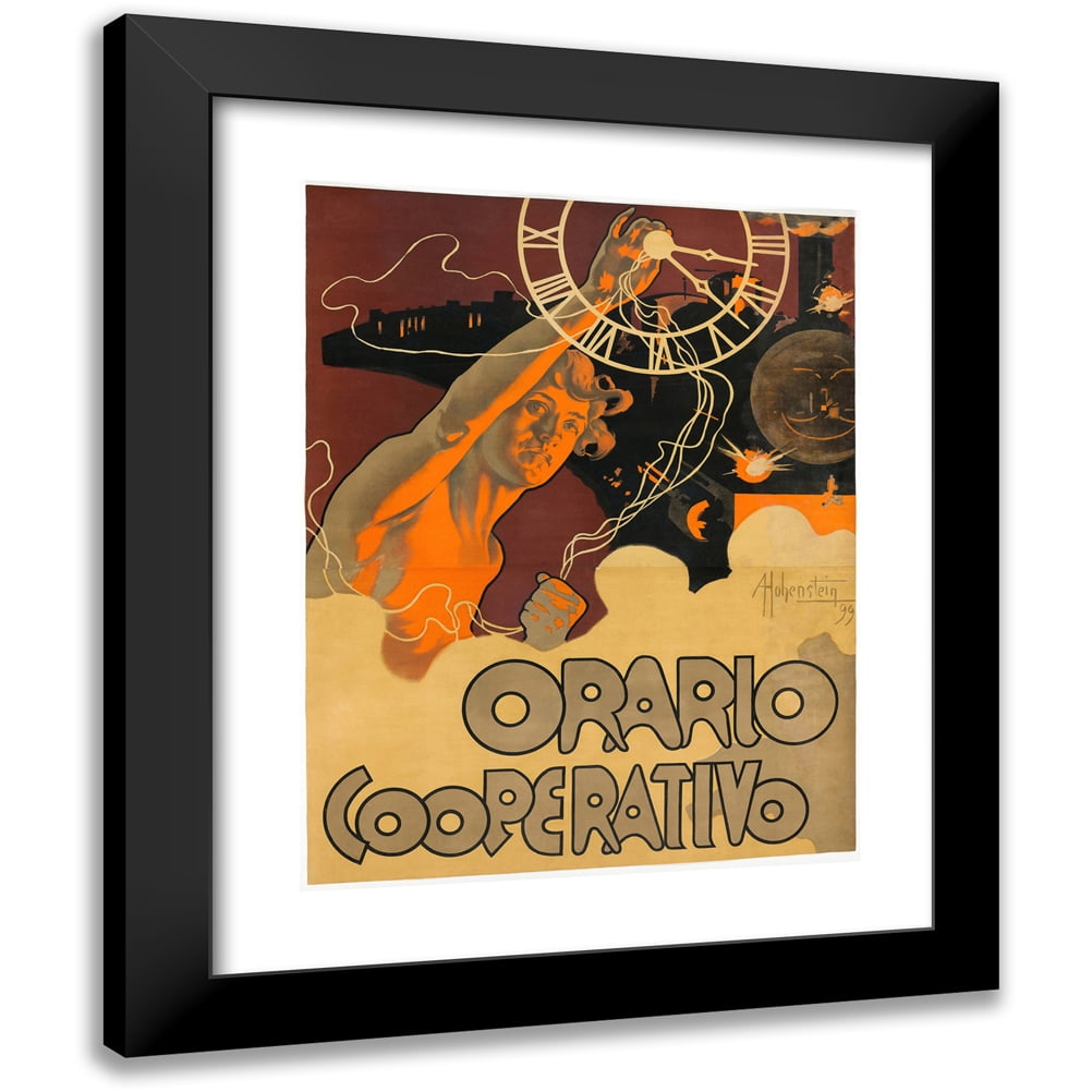 Adolfo Hohenstein 12x14 Black Modern Framed Museum Art Print Titled ...