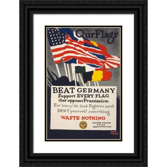 Adolph Treidler 13x18 Black Ornate Wood Framed Double Matted Museum Art ...