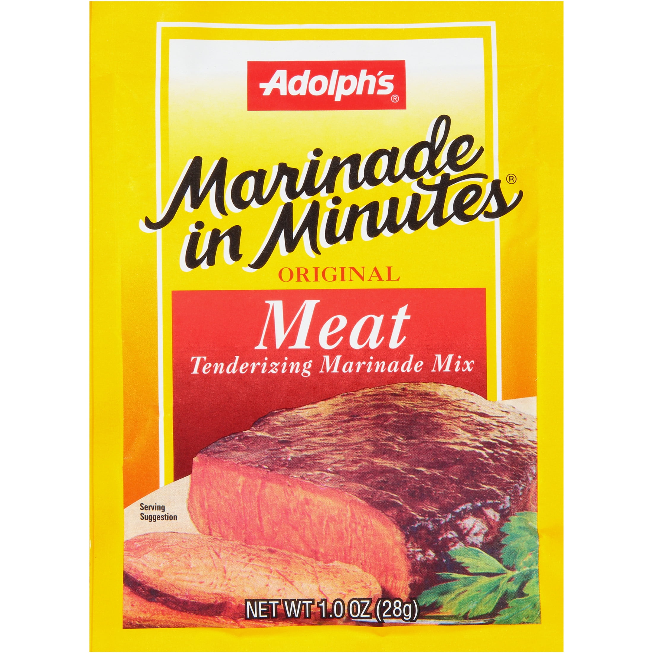 Adolph's Meat Tenderizer Marinade, 1 oz for Pork, Mixed Spices ...