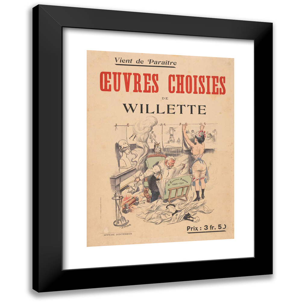 Adolphe Léon Willette 11x14 Black Modern Framed Museum Art Print Titled ...