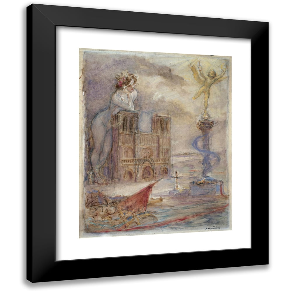 Adolphe Léon Willette 15x18 Black Modern Framed Museum Art Print Titled ...