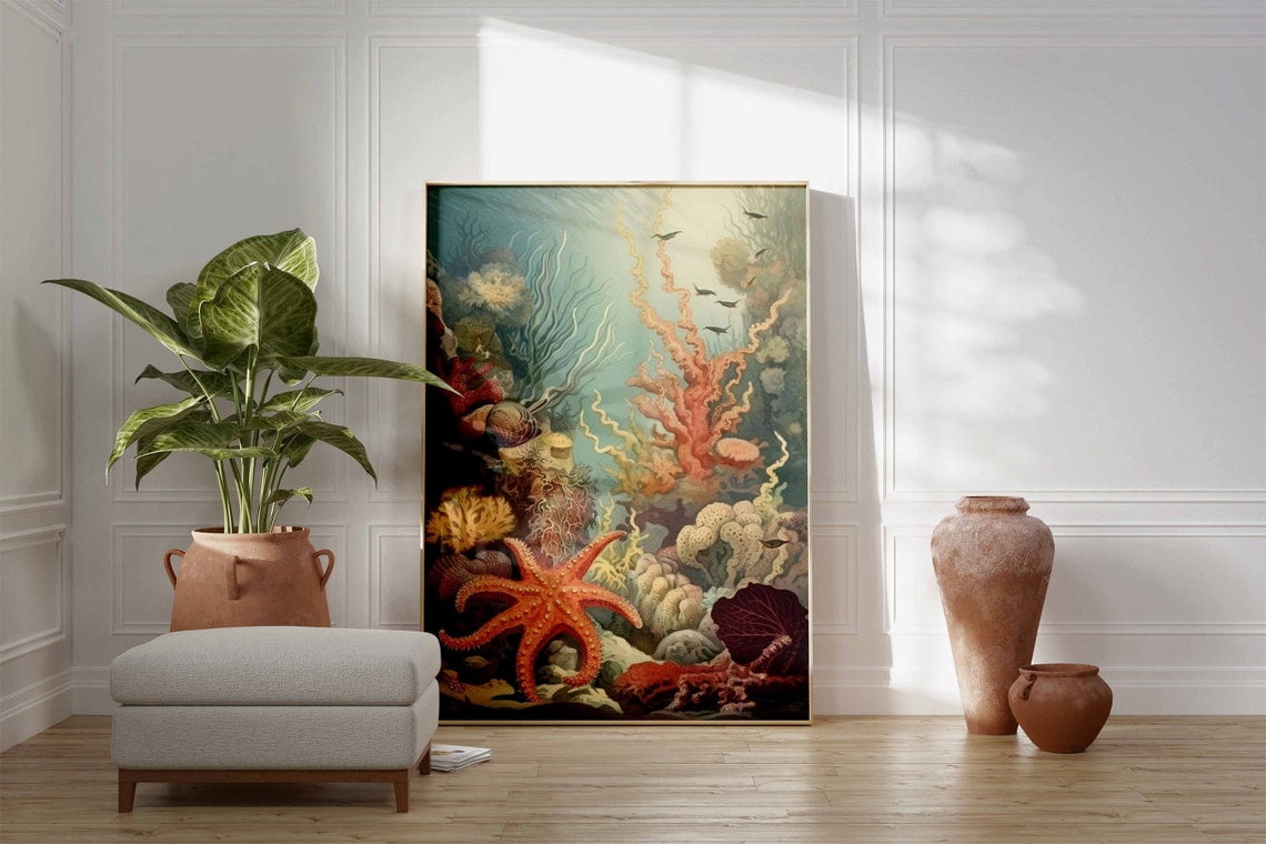 Adolphe Millot Marine Life Print, Ernst Haeckel Ocean Art, Vintage Sea ...