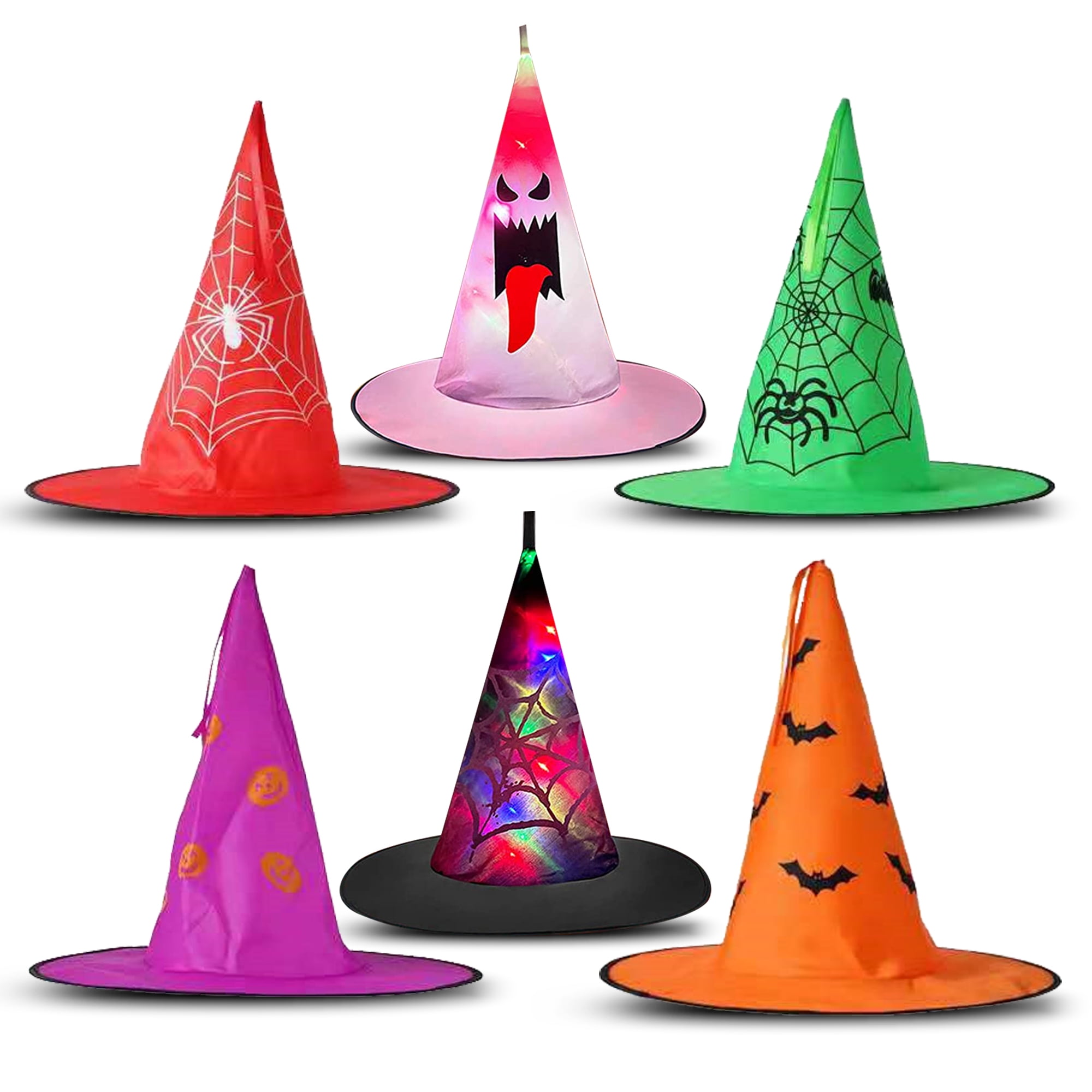 Adonis Cool LED String Lights Witch Hats with Lights - 6 Witches Hats ...