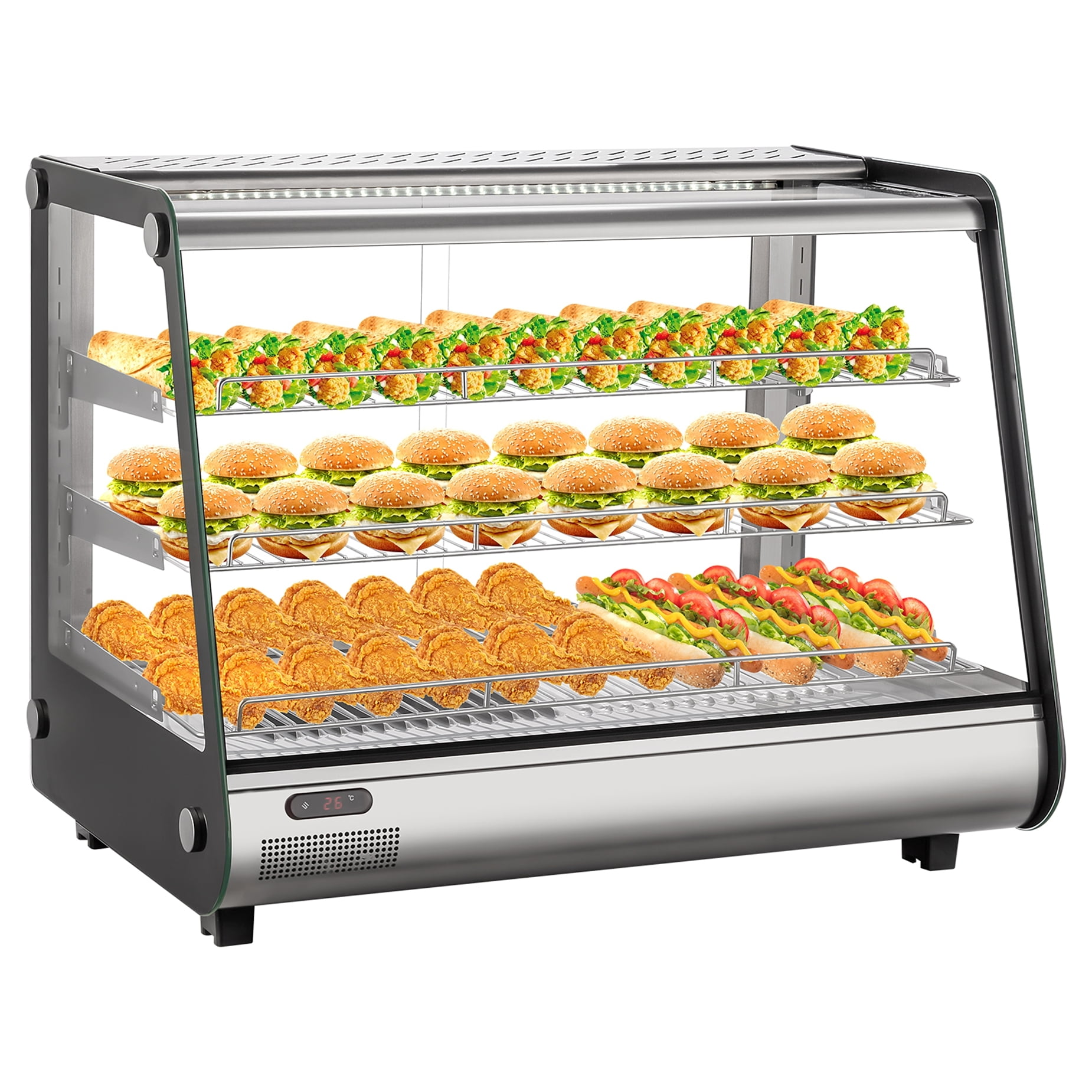 Adoolla 34" Commercial Food Warmer, Countertop Heat Holding Cabinet ...