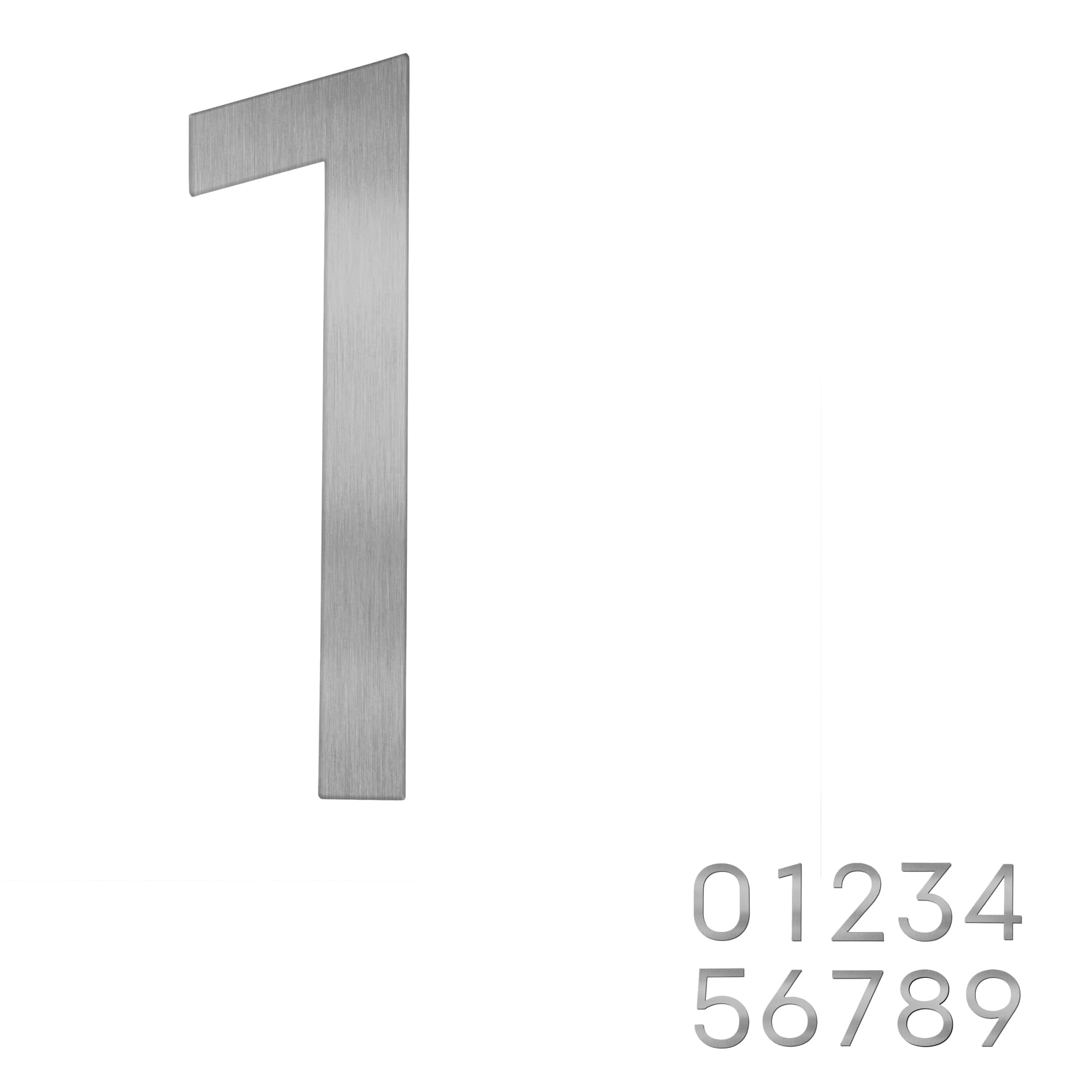 Adoorn 4 Inch Mailbox Numbers - Number 1, Silver Color, Each Sold ...