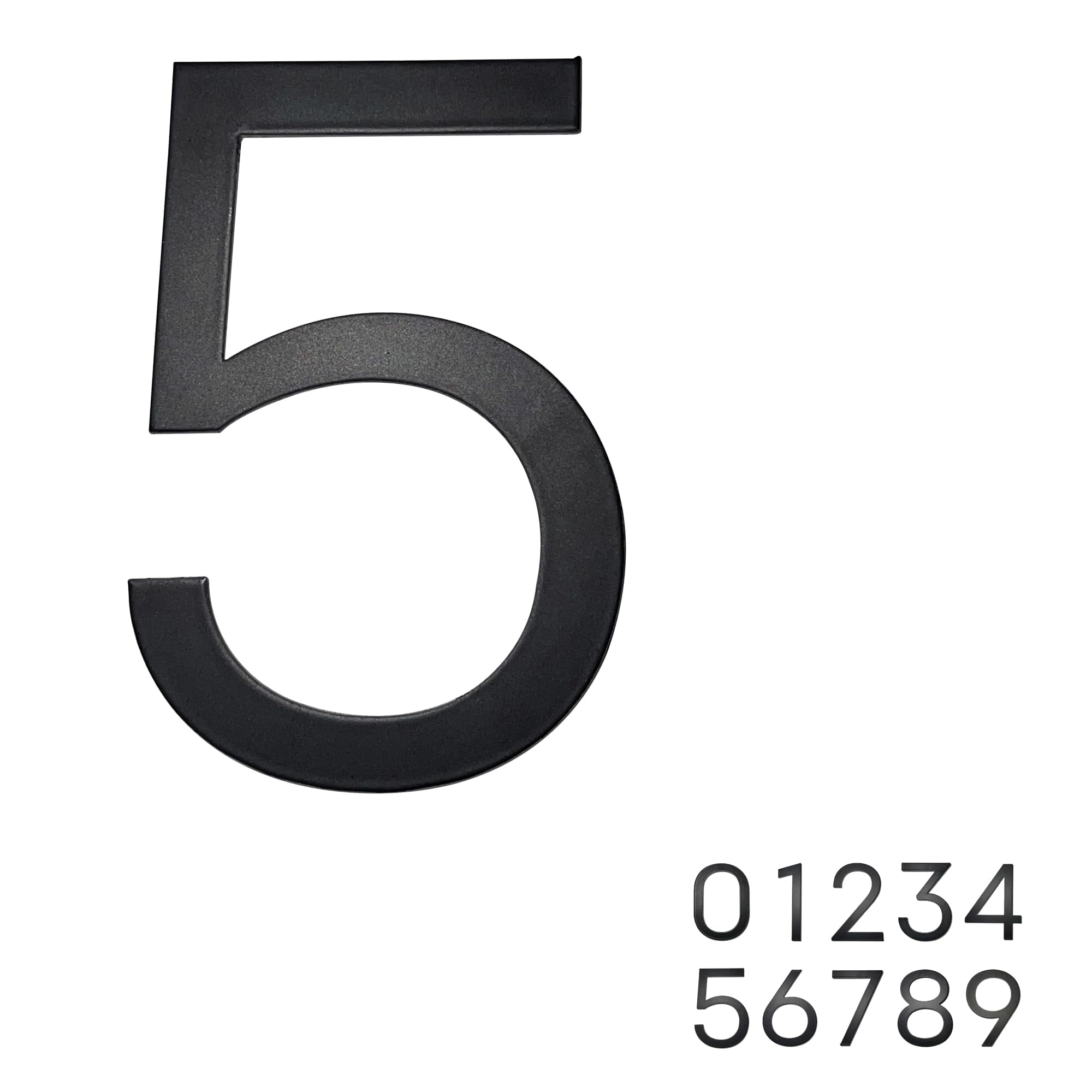 Adoorn 4 Inch Mailbox Numbers - Number 5, Black Color, Each Sold ...