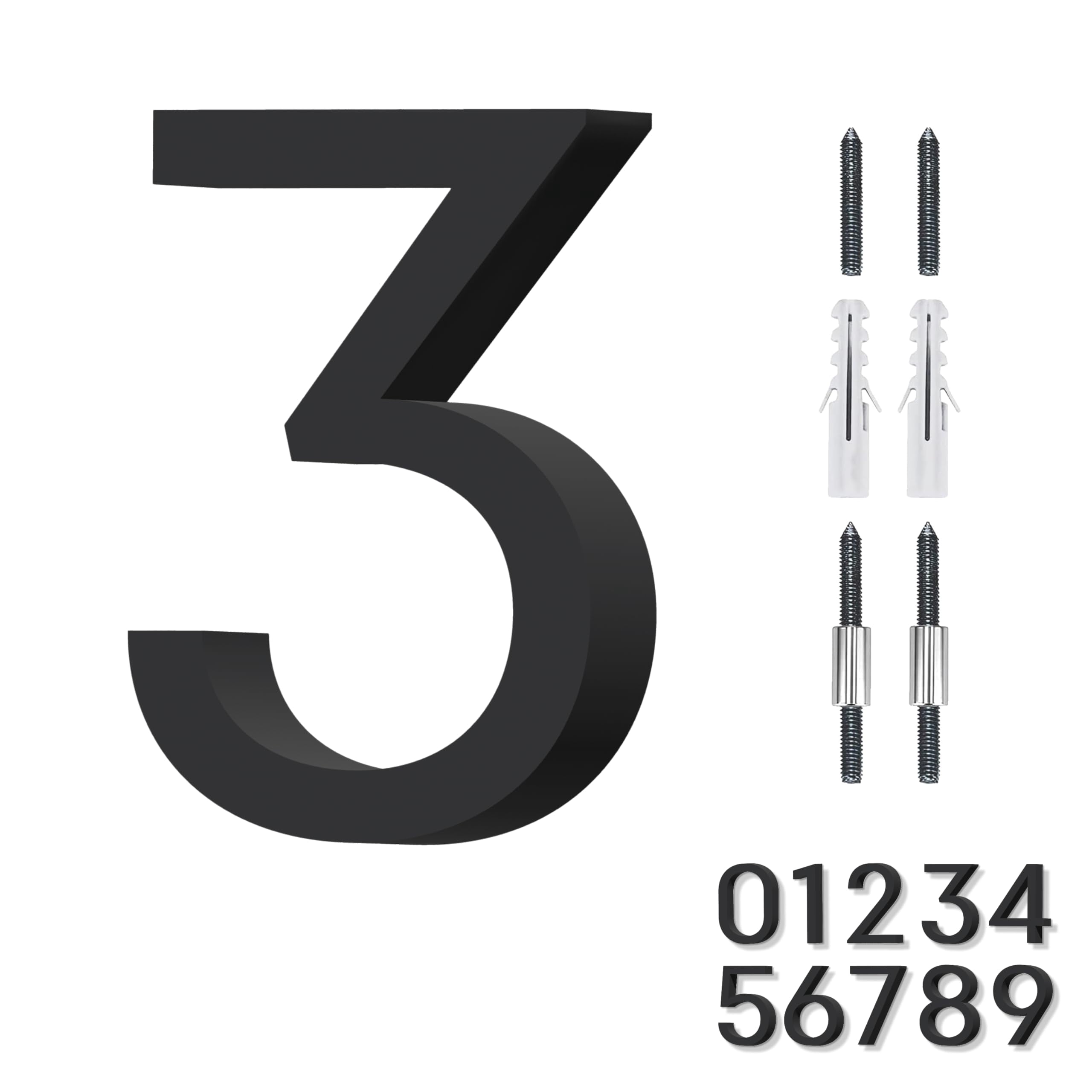 Adoorn 6 Inch, House Numbers, Weather-Resistant, Modern Address Numbers ...