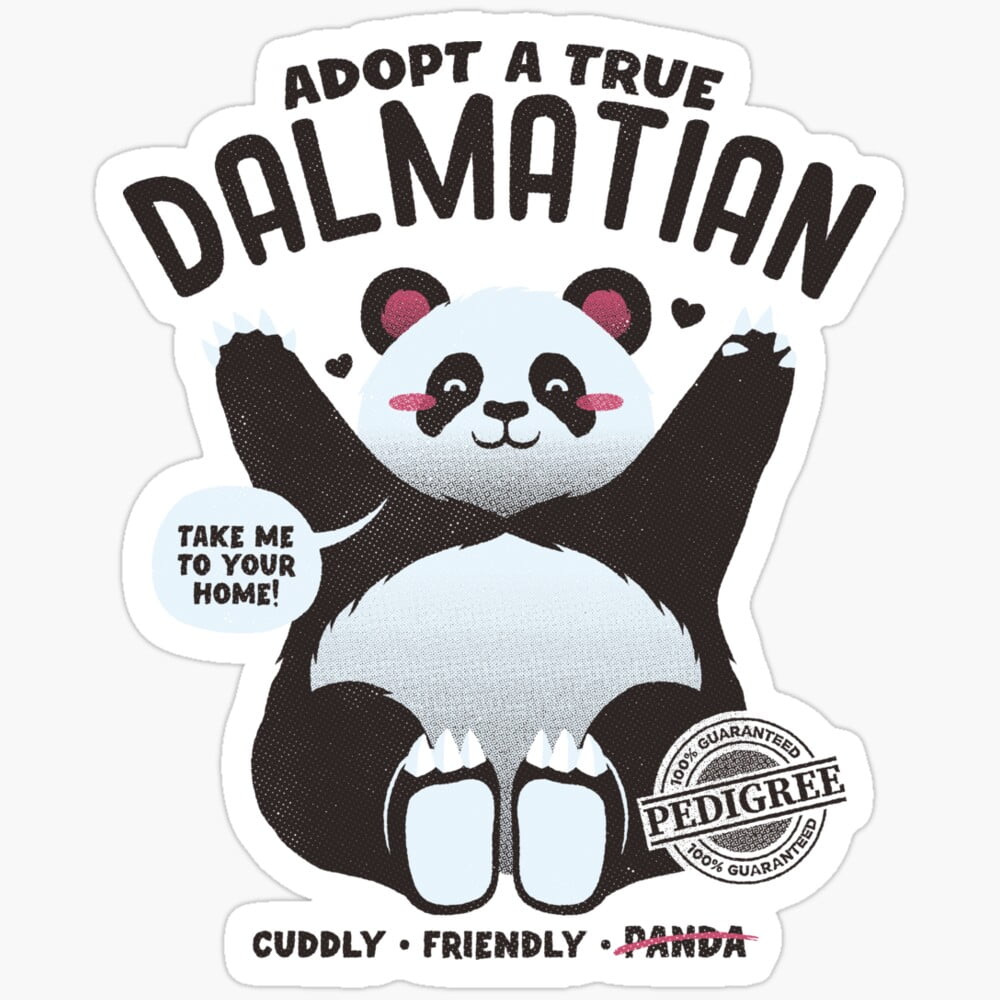 Adopt A Dalmatian Sticker Phone Decal Water Bottle Stickers Car Decals ...