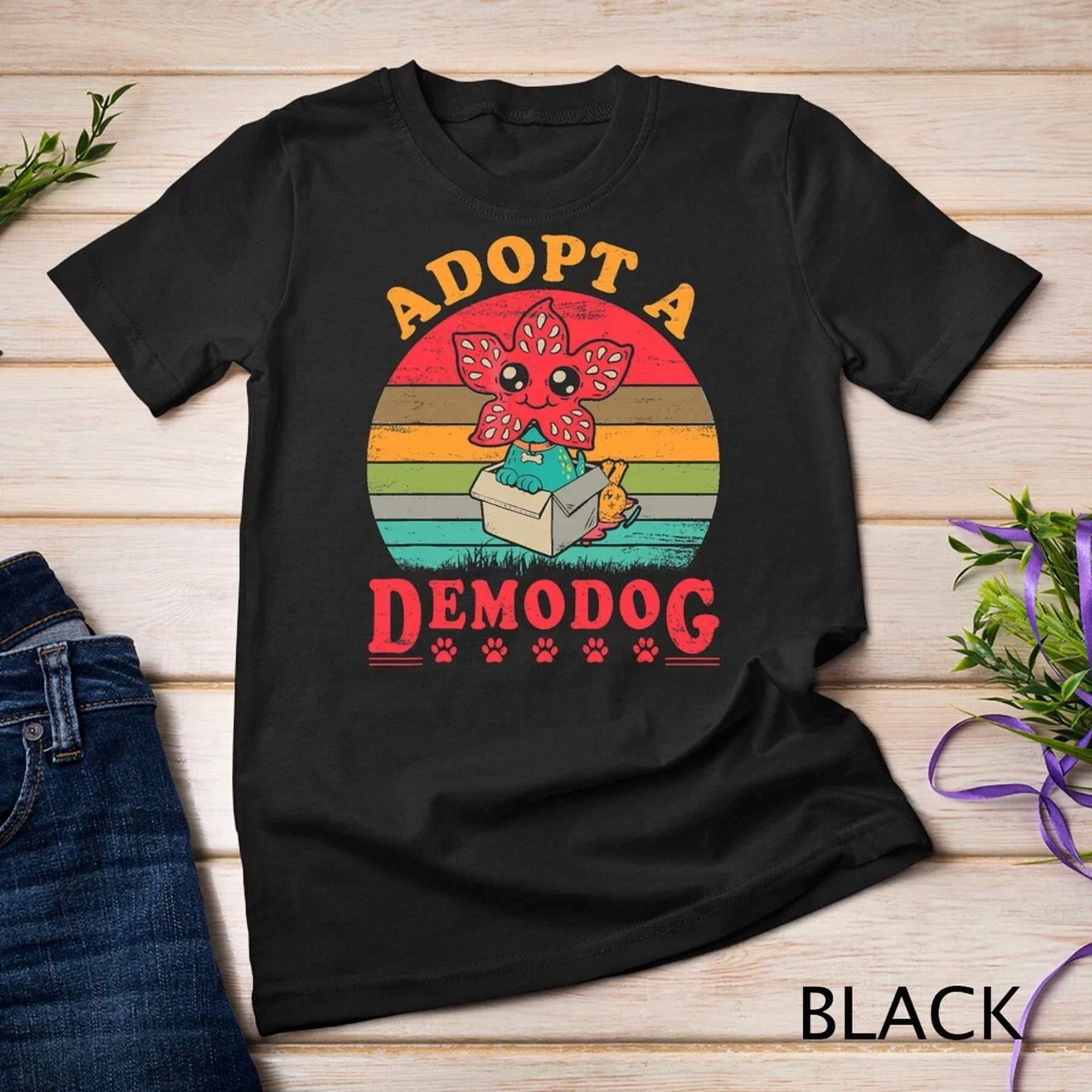 Adopt A Demodog Funny Dog Lover Sci Fi Horror Mystery Graphic Shirt,for ...