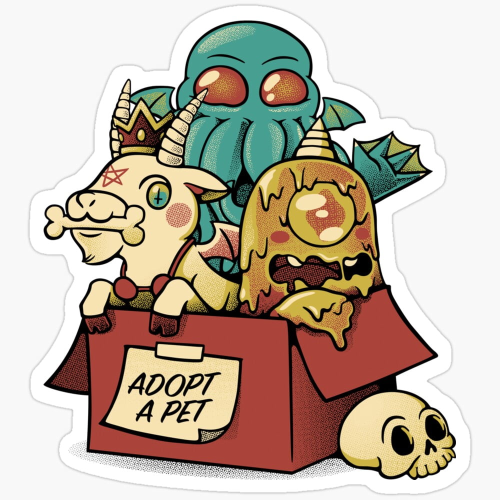 Adopt A Monster Kawaii Pet Sticker Phone Decal Water Bottle Stickers ...