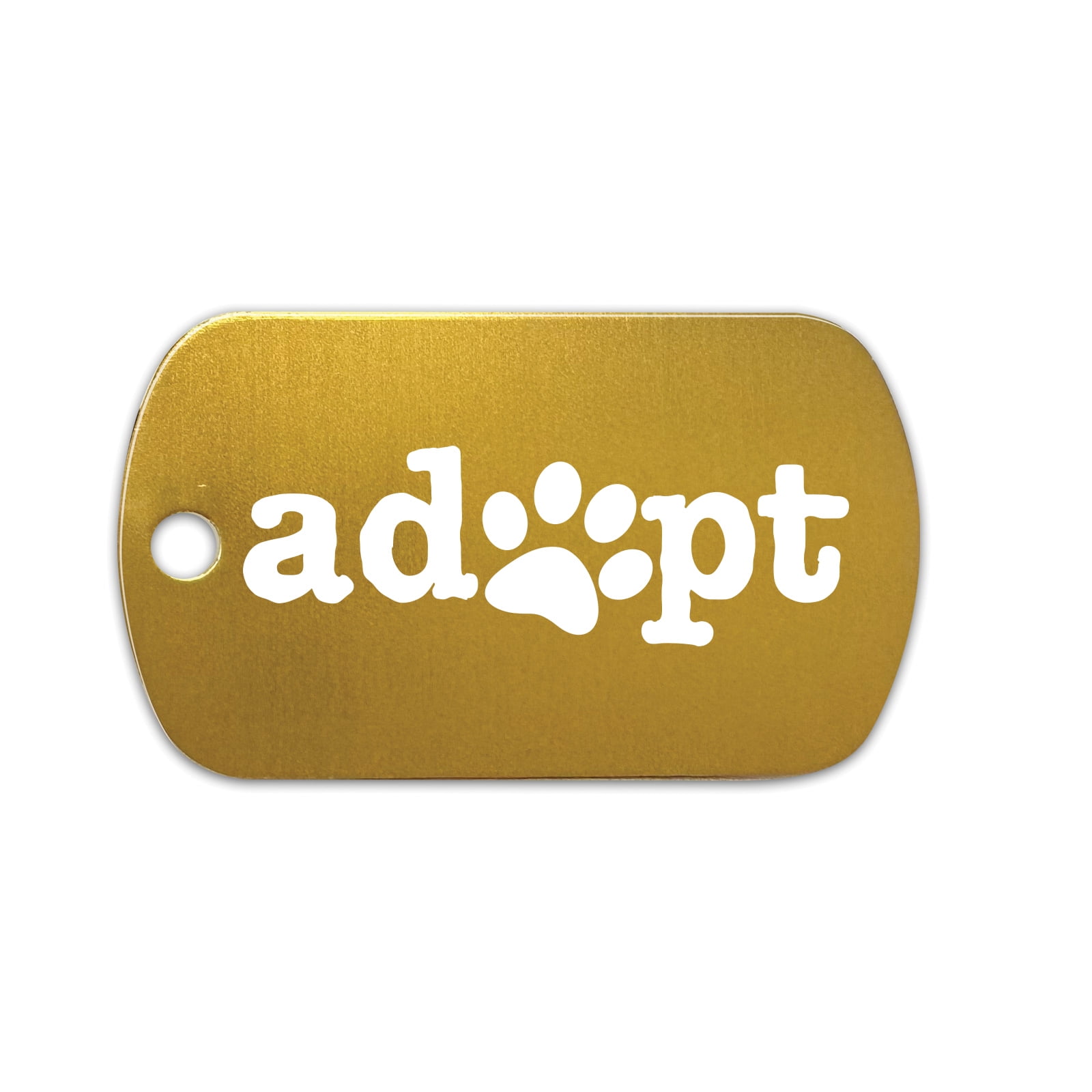 Adopt A Pet GI Dog Tag Aluminum Keychain paw print adoption saved save ...