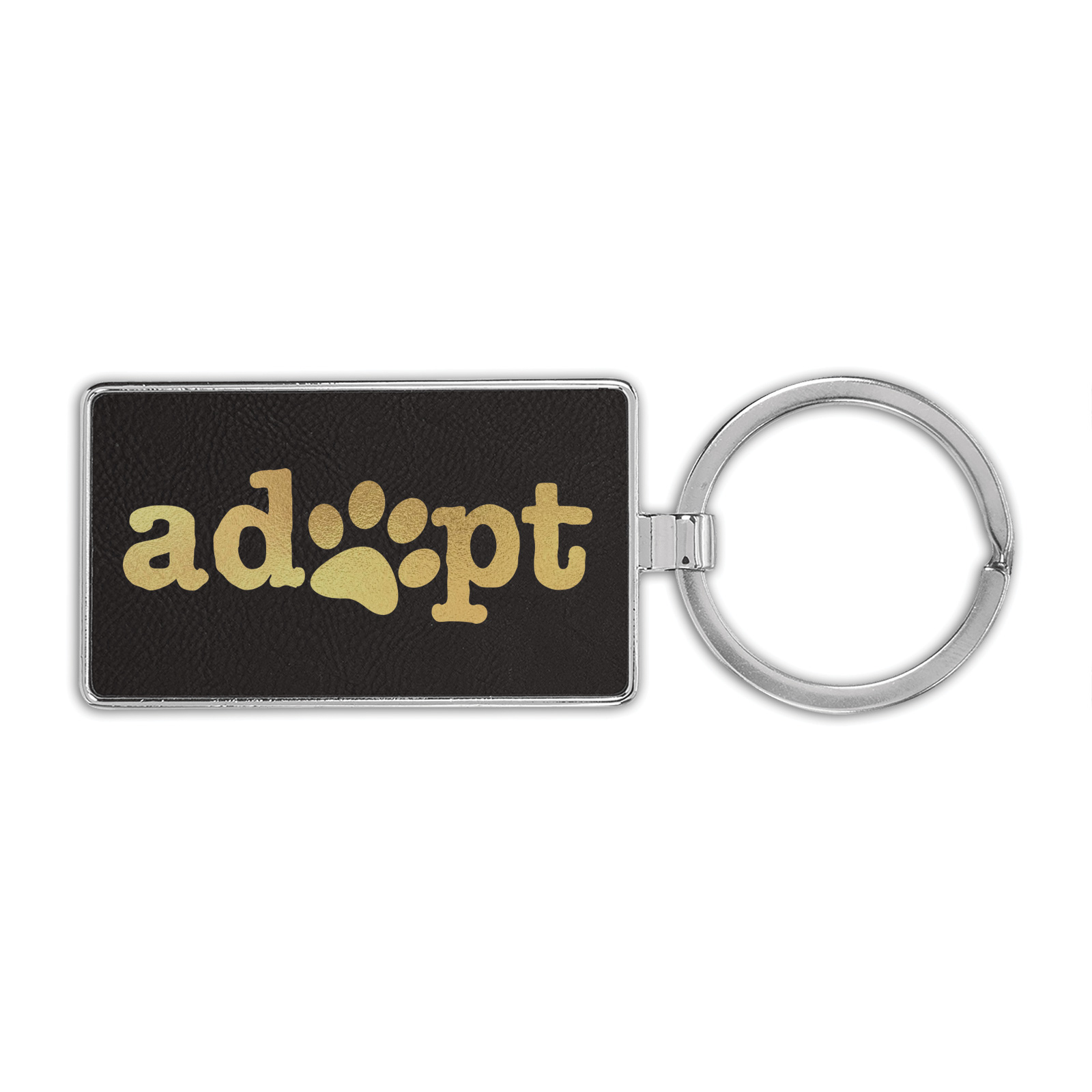Adopt A Pet Premium Leatherette Keychain paw print adoption saved save ...