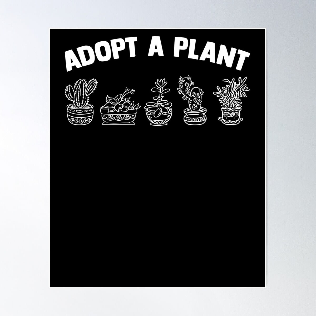 Adopt A Plant Loves Gardening Planting Indoor Gardener Poster Wall Art ...
