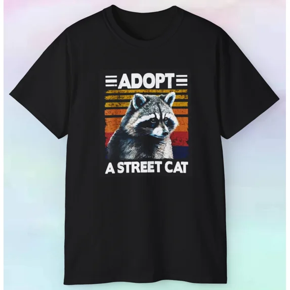 Adopt A Street Cat Funny Forest Bandit Animals Wildlife Humor Graphic ...