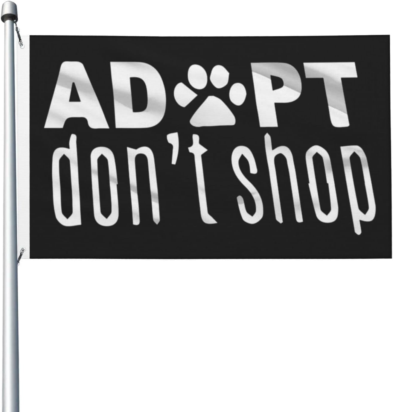 Adopt Don'T Shop Animal Rescue Flag 3x5 Ft Outdoor Decoration Banner ...