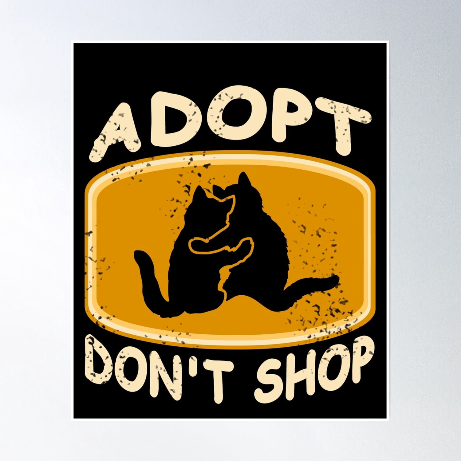 Adopt Don'T Shop Poster Wall Art, Modern Wall Decor, 8x12 UNFRAMED ...