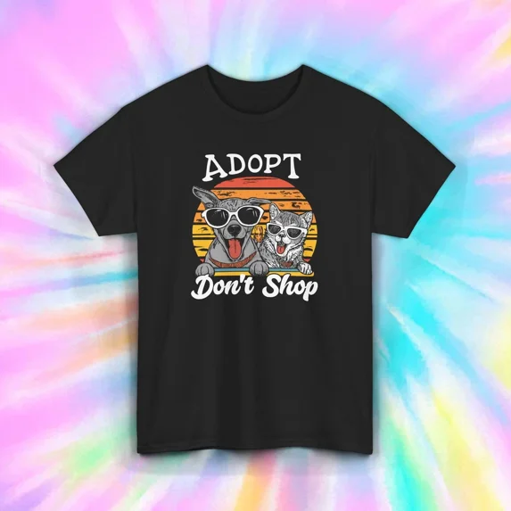 Adopt Dont Shop Shirt Cat Dog Rescue Animal Loverer Gift - Walmart.com