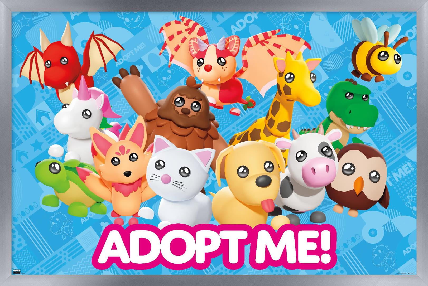 Adopt Me! - Collage Wall Poster, 14.725" x 22.375" Framed - Walmart.com