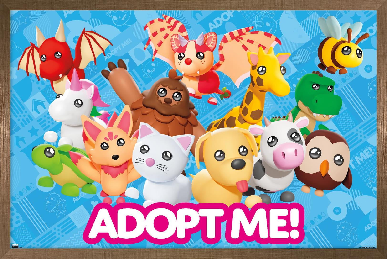 Adopt Me! - Collage Wall Poster, 14.725" x 22.375" Framed - Walmart.com