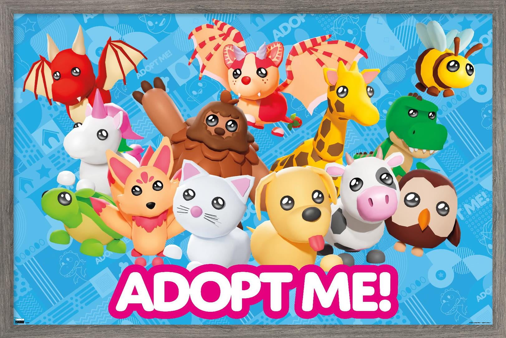 Adopt Me! - Collage Wall Poster, 22.375" x 34" Framed - Walmart.com
