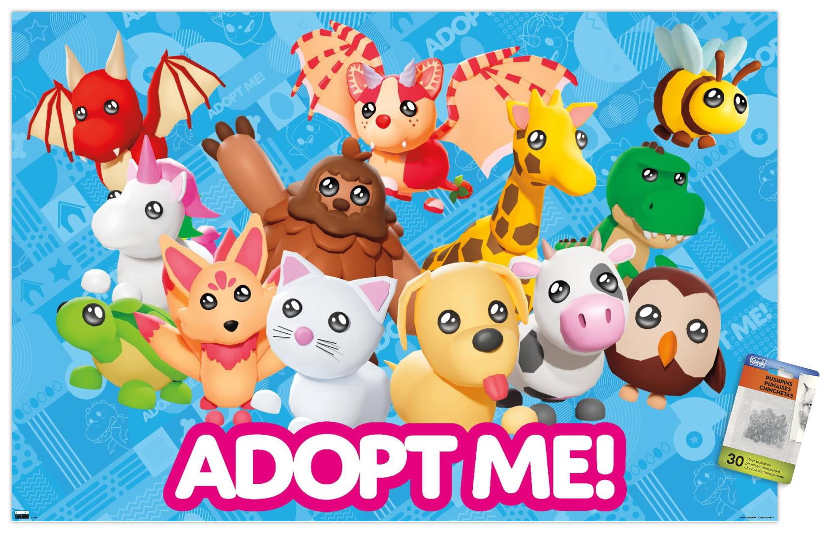 Adopt Me! - Collage Wall Poster with Pushpins, 22.375" x 34" - Walmart.com
