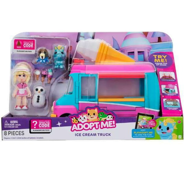 Adopt Me! Ice Cream Truck Playset (3 Pets, 1 Figure & Virtual Item Code ...
