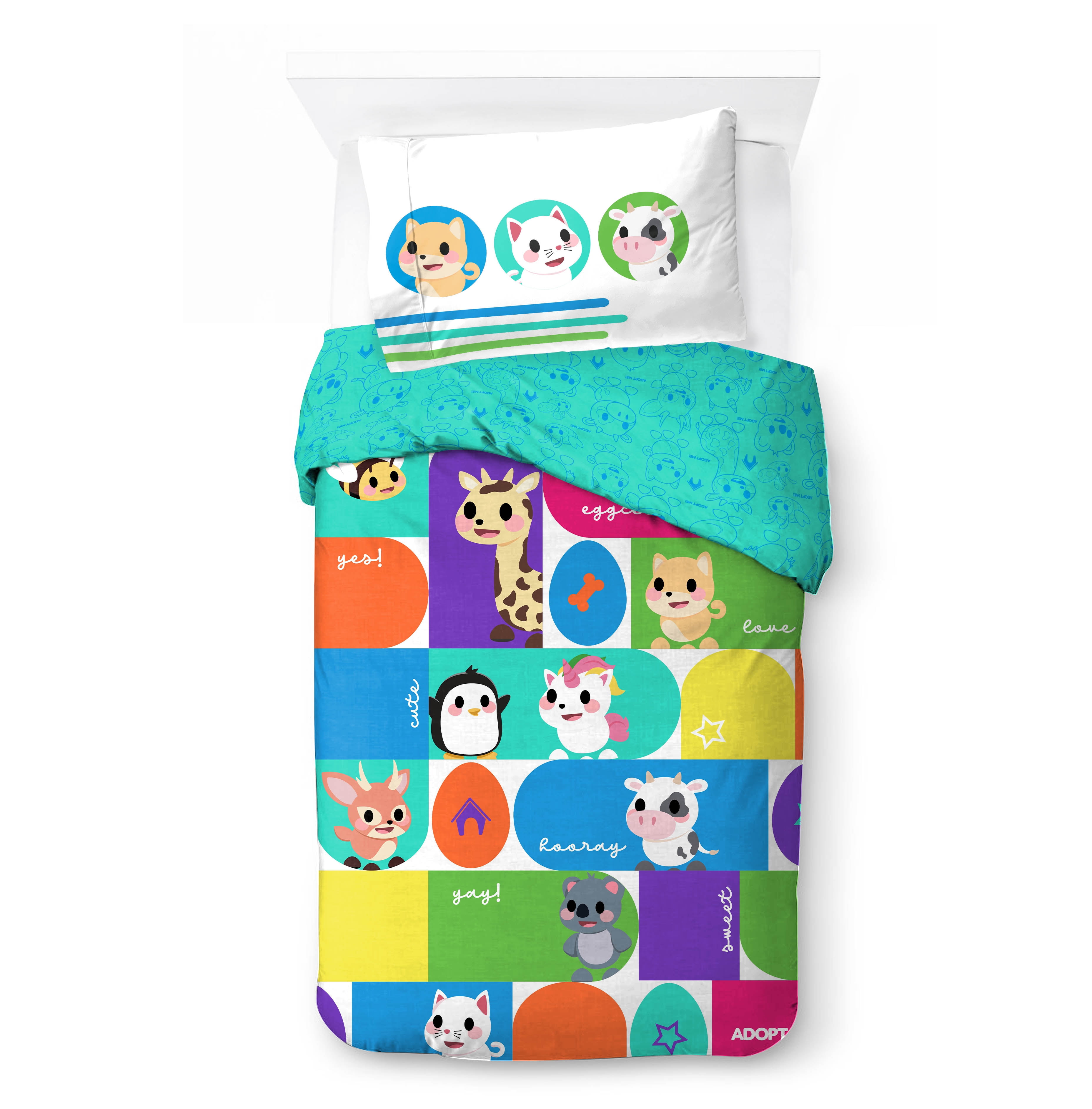 Roblox Adopt Me Kids Twin/Full Size Comforter Bedroom Bedding Set ...